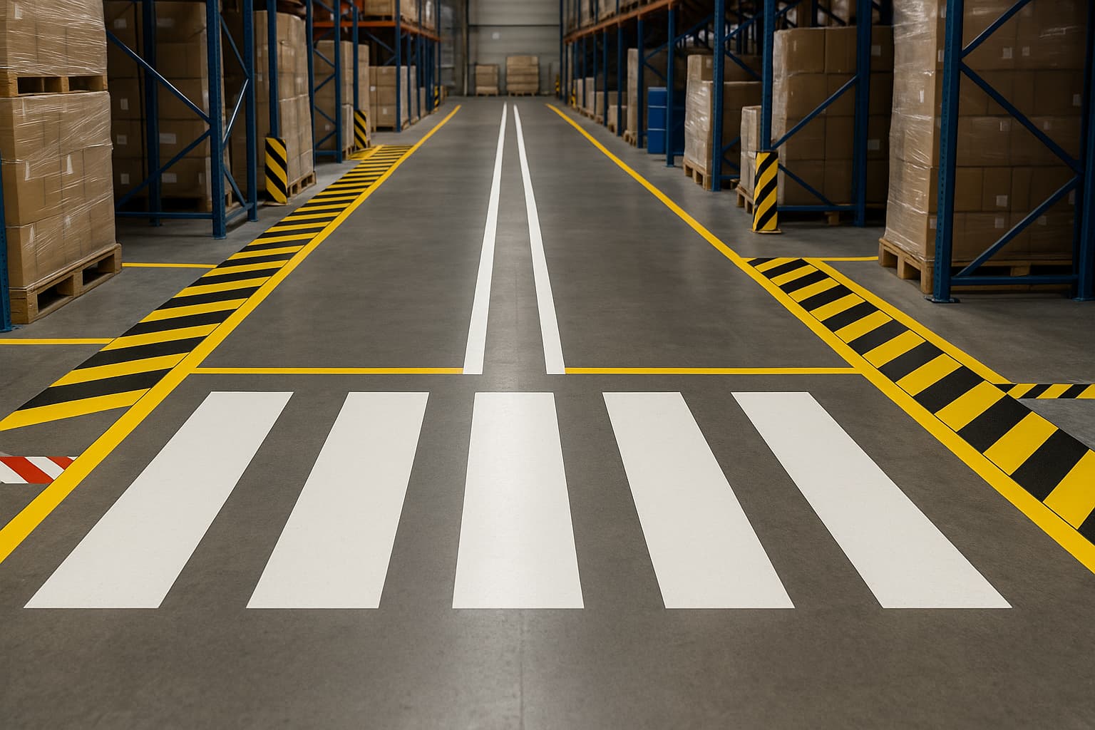 Code couleur marquage au sol industriel : guide complet - TSM France